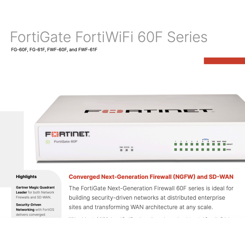 FortiGate FortiWiFi 60F Series